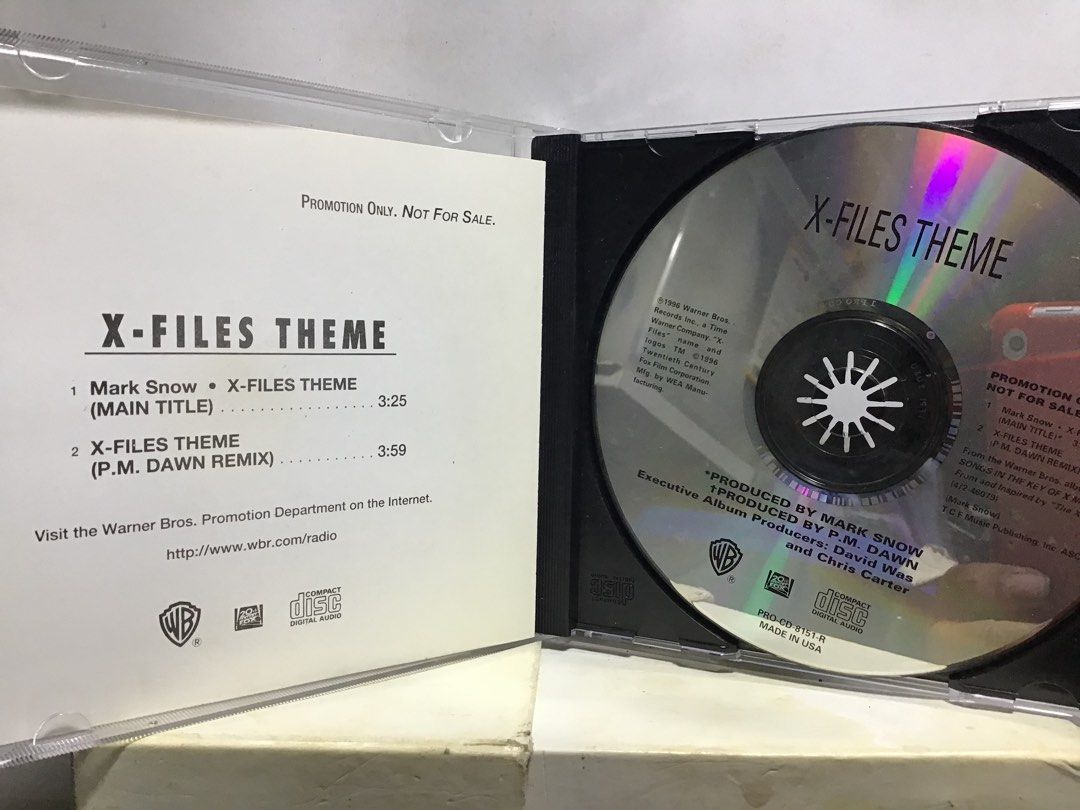 CD SINGLE X-Files Theme - Mark Snow OOP PROMO PRESS Anubis 90s ...