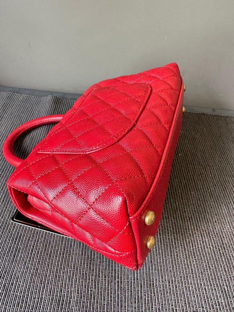 Chanel Coco Handle Mini Red Caviar GHW Series 24, Luxury, Bags ...