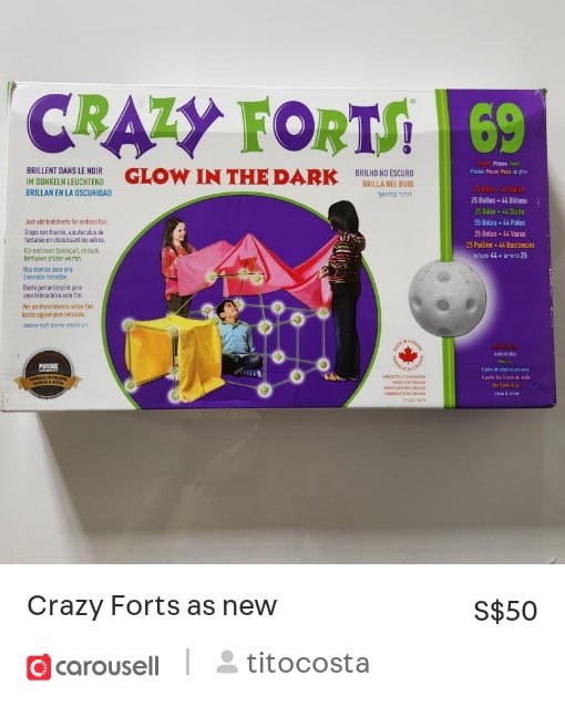 Crazy Forts - Fort Builder, Hobbies & Toys, Toys & Games on Carousell
