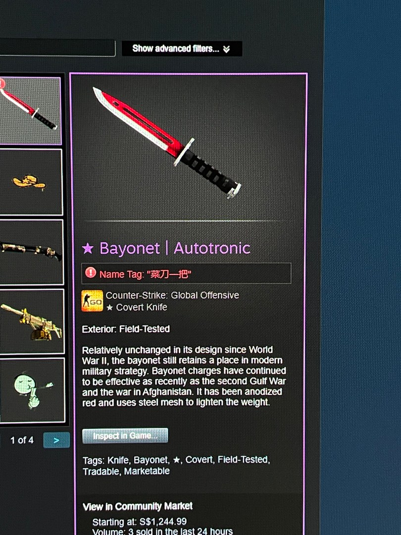 CSGO Autotronic Bayonet, Video Gaming, Gaming Accessories, In-Game ... CSGO Autotronic Bayonet, Video Gaming, Gaming Accessories, In-Game ...