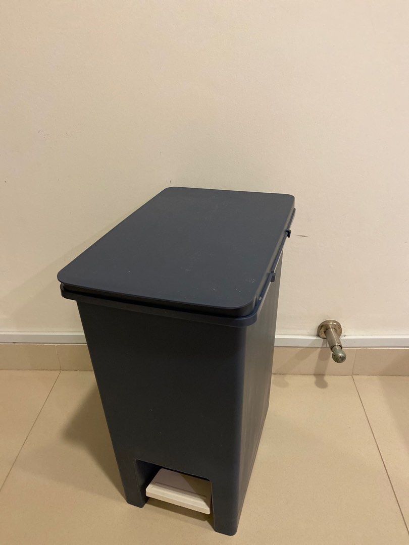 Dark blue rubbish bin dustbin, Furniture & Home Living, Cleaning ...
