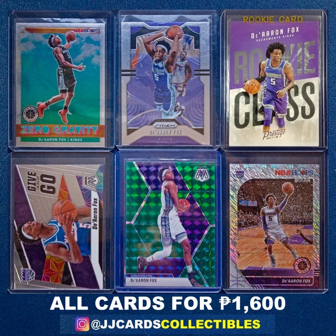 De’Aaron Fox NBA Cards in Toploader Php 1,600 for LOT on Carousell