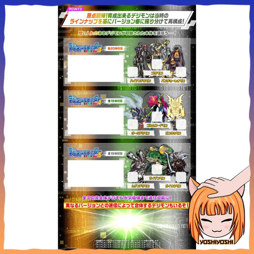 Digimon Vpet digivice Color Digital Monster 25th Anniversary Ver 3 4 5 ...