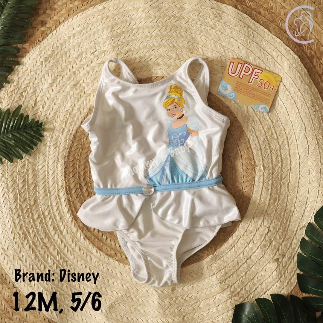 Disney Cinderella One Piece Swimsuit 12M 5 6 White on Carousell