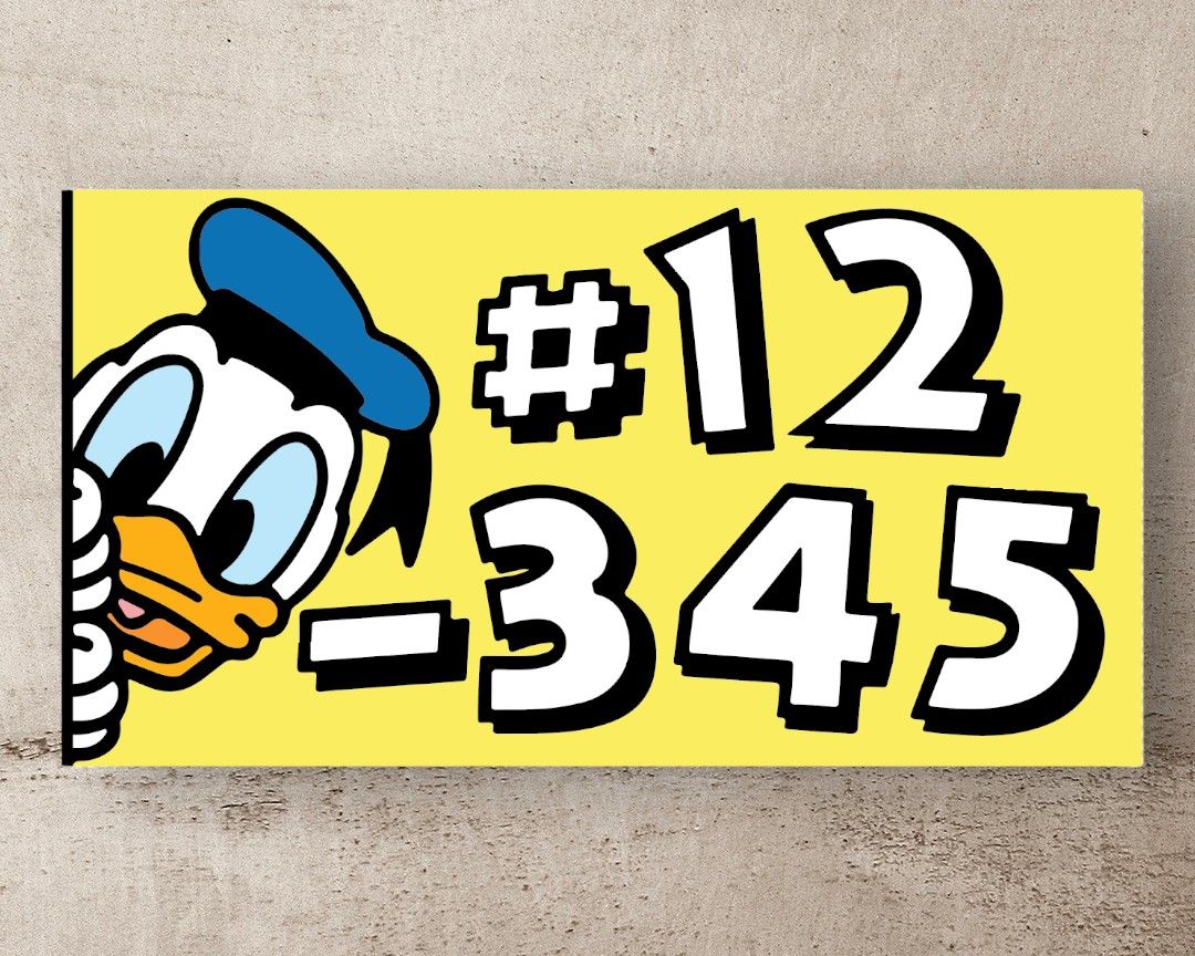 Disney Donald Duck Themed Customized Signage / Unit Number/ Door Sign ...