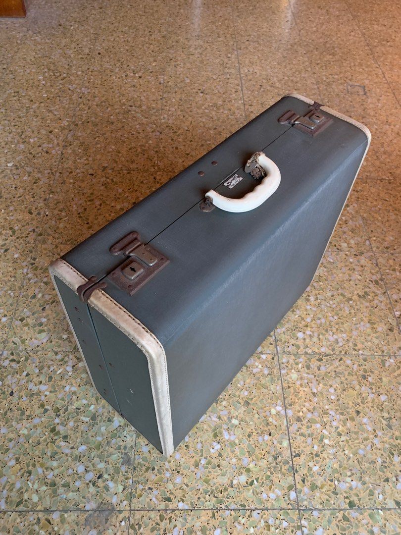 Durabilt Suitcase Trunk Train Case Leather Suitcases Retro Antique ...