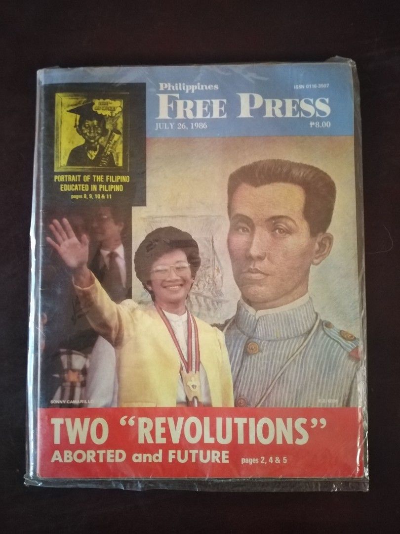 (EXTREMELY RARE) Philippines Free Press, July 1986 Issue with Cory ...