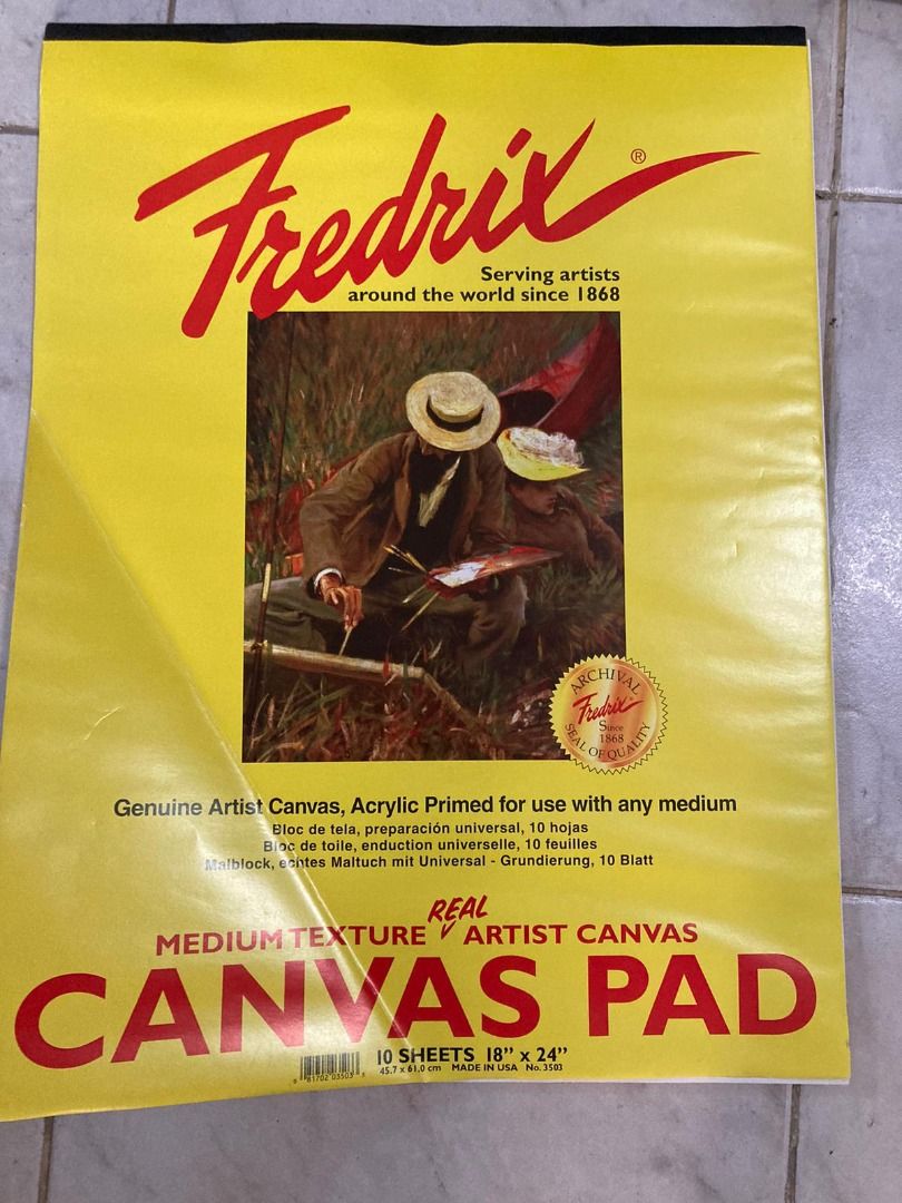 Fredrix Artist primed Canvas for painting 10 sheets 46.7x61cm, Hobbies ...