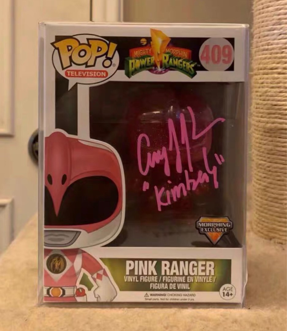 FUNKO POP POWER RANGERS PINK RANGER WITH SIGNATURE, Hobbies & Toys ...