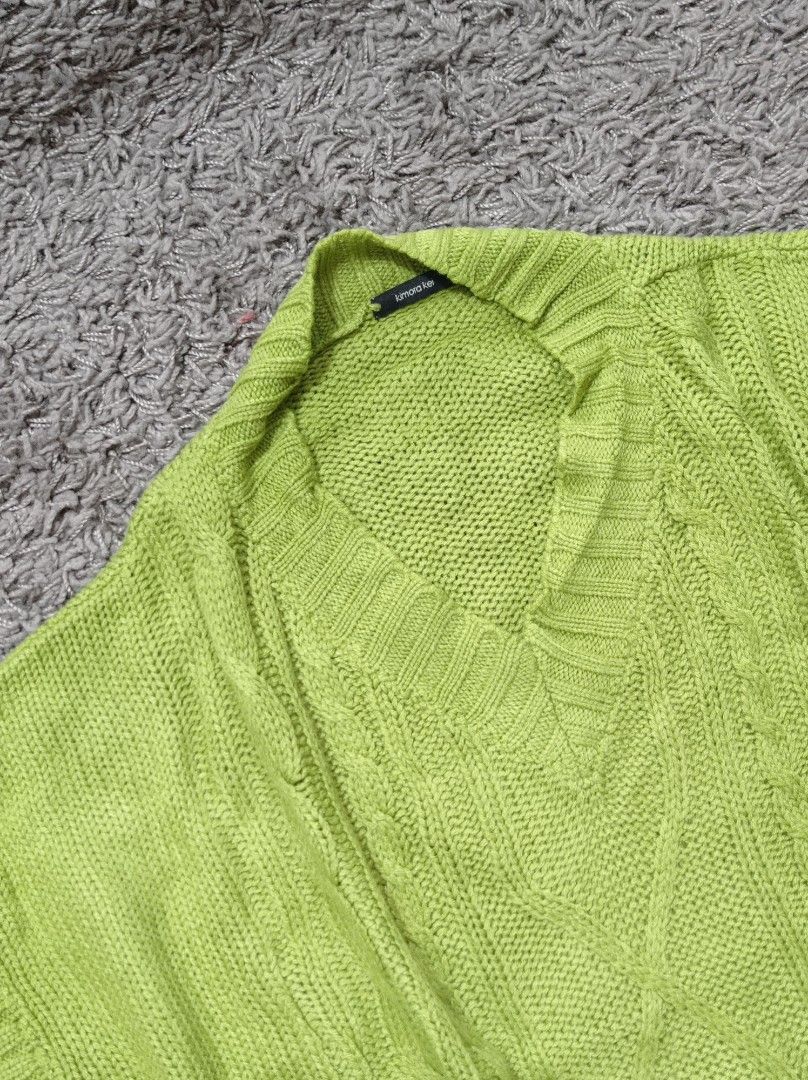 GREEN KNITWEAR KIMORA KEI, Fesyen Wanita, Pakaian Wanita, Baju Luaran ...