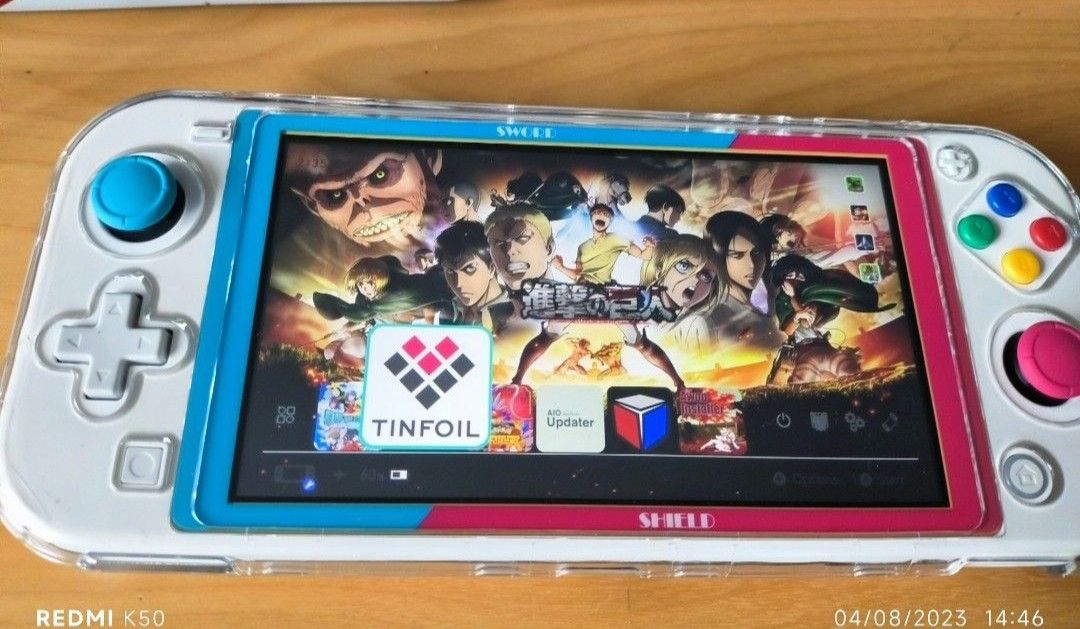 Hard modded switch lite 256gb hardmod switchlite- modded white matte shell with colored buttons ...