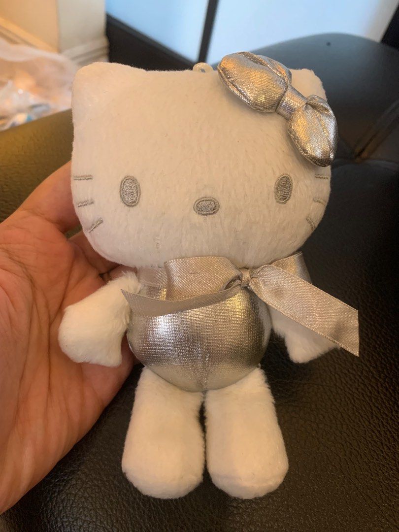 Hello Kitty Silver Mascot Charm (no chain), Hobbies & Toys, Toys & Games on Carousell