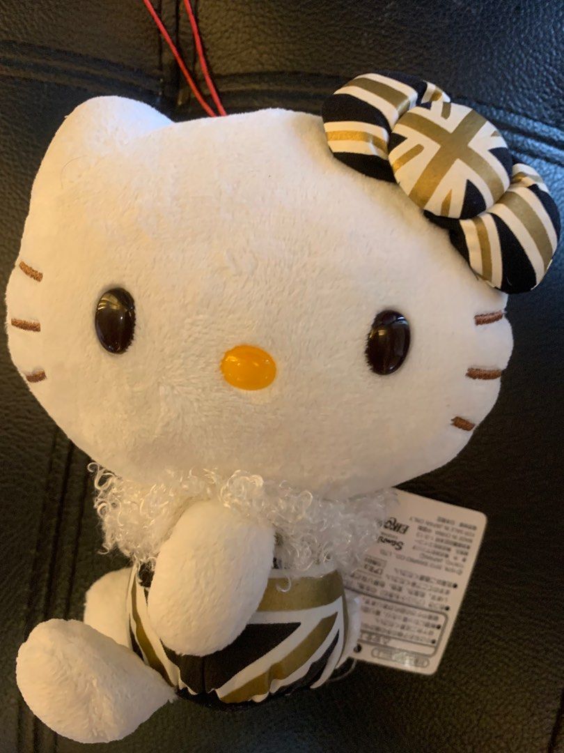 Hello Kitty UK Print Plush Mascot with Strap on Carousell