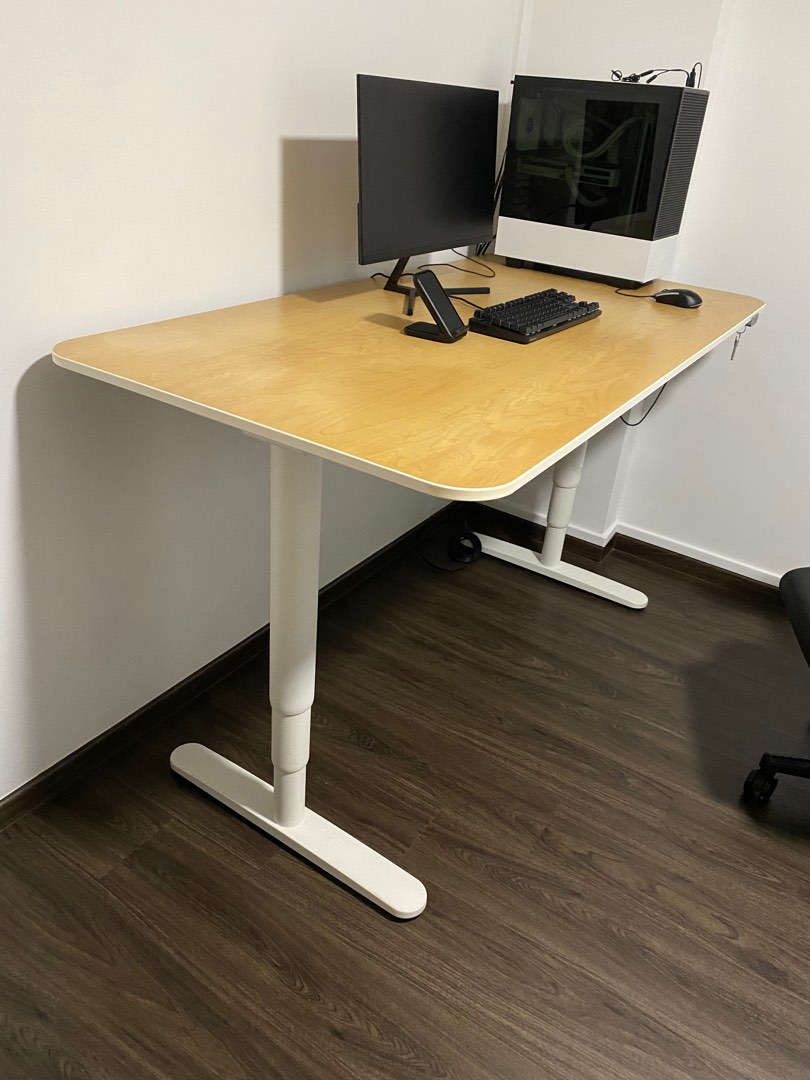 Ikea electric adjustable table, Furniture & Home Living, Furniture ...