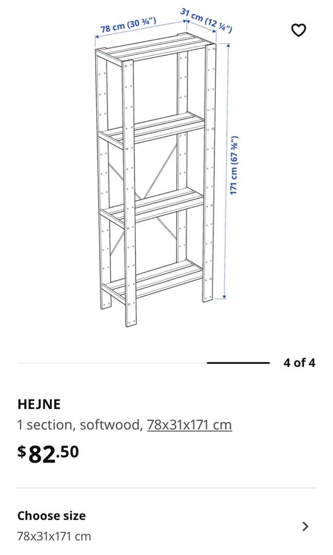 IKEA HEJNE shelving unit, Furniture & Home Living, Furniture, Shelves ...