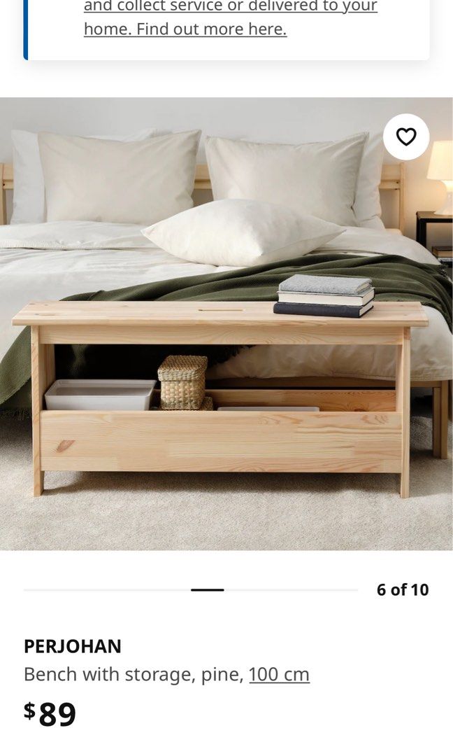 IKEA PERJOHAN BENCH, Furniture & Home Living, Furniture, Other Home Furniture on Carousell