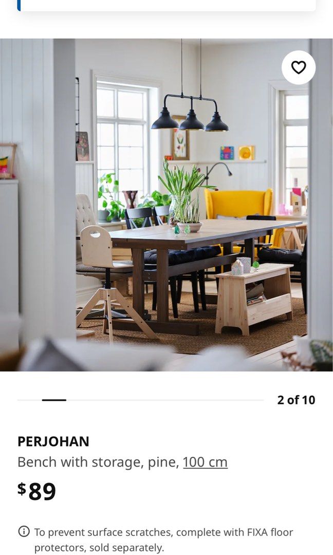 IKEA PERJOHAN BENCH, Furniture & Home Living, Furniture, Other Home Furniture on Carousell