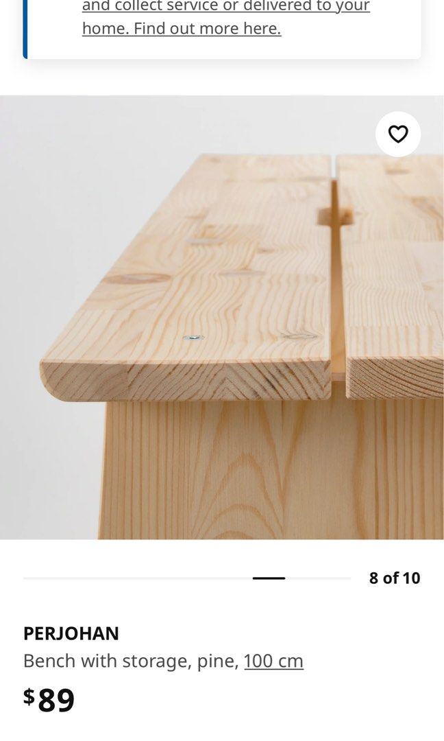 IKEA PERJOHAN BENCH, Furniture & Home Living, Furniture, Other Home Furniture on Carousell