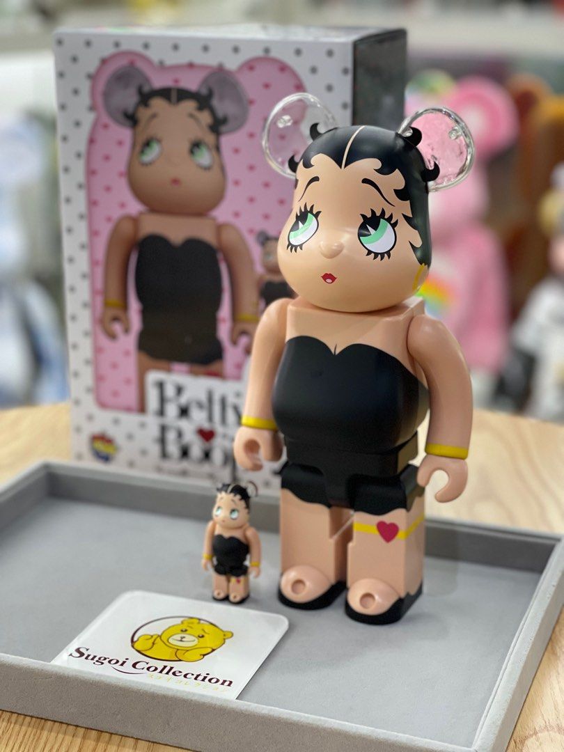 [In Stock] BE@RBRICK x Betty Boop 100%+400% Black Ver. bearbrick ...