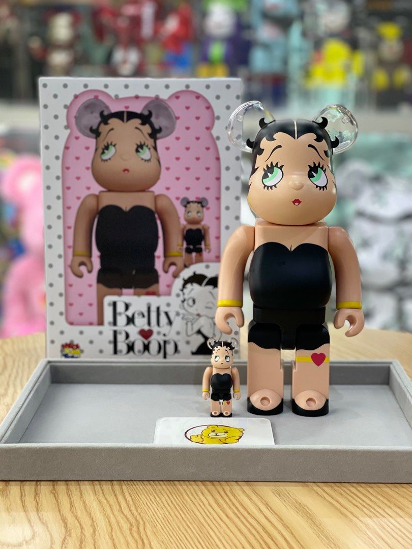 [In Stock] BE@RBRICK x Betty Boop 100%+400% Black Ver. bearbrick ...