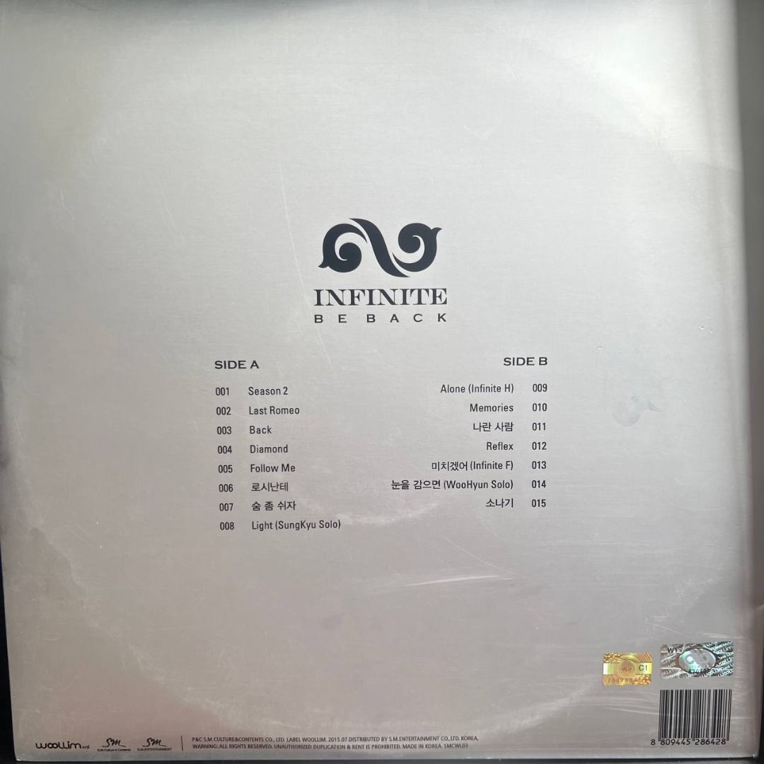 infinite be back lp
