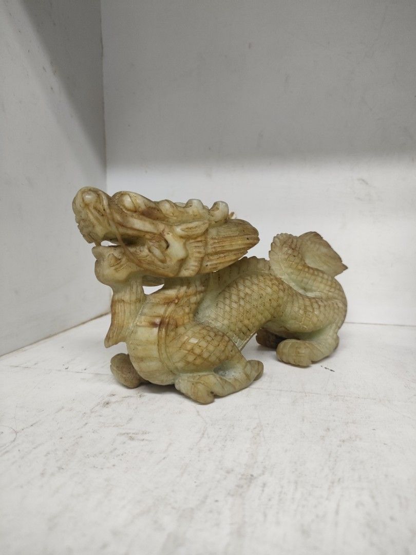 Jade dragon statue, Hobbies & Toys, Memorabilia & Collectibles, Vintage ...