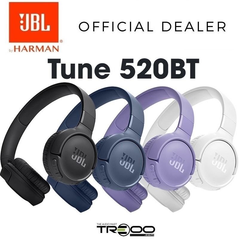 [Official] JBL Tune 520BT Wireless Bluetooth v5.3 Over-Ear Headphone ...