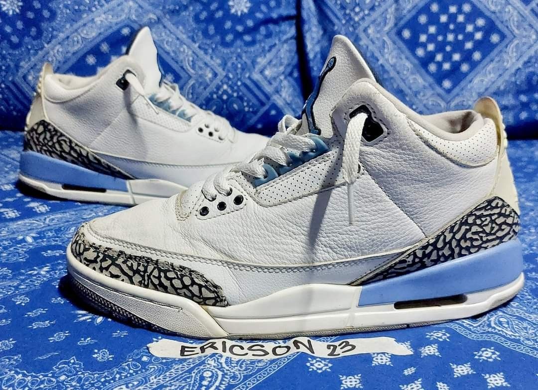 Jordan 3 UNC, Men's Fashion, Footwear, Sneakers on Carousell