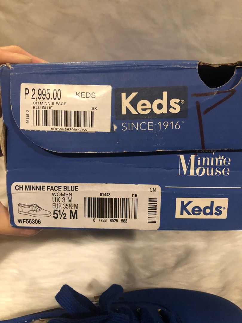 Keds Champion Minnie Mouse Face Blue on Carousell