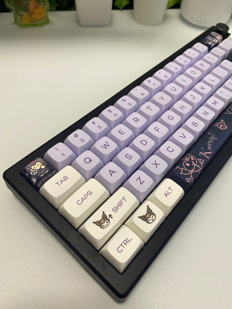 Kuromi theme custom mechanical keyboard GMK67, Computers & Tech, Parts ...