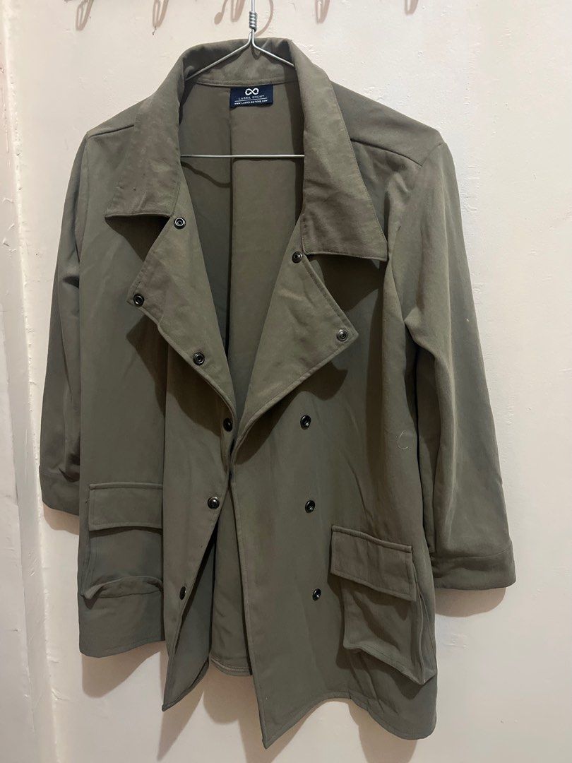 Label eight army jacket casual, Fesyen Wanita, Pakaian Wanita, Baju ...