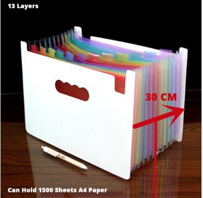 Large Capacity File Folder Expanding File Folder A4 File Organizer ...