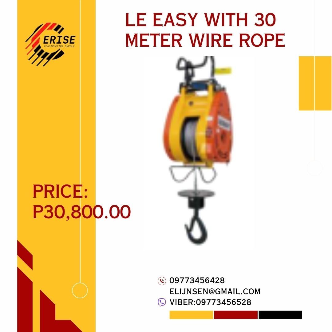LE EASY WITH 30 METER WIRE ROPE, Commercial & Industrial, Construction ...