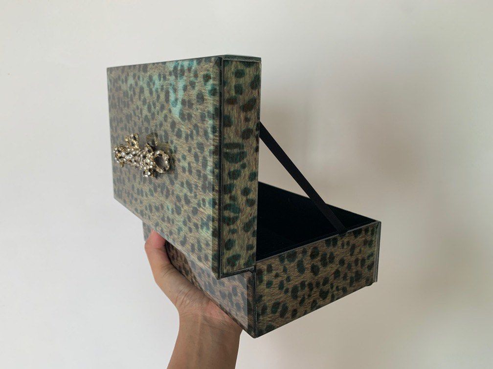Leopard jewellery box, Furniture & Home Living, Home Improvement ...