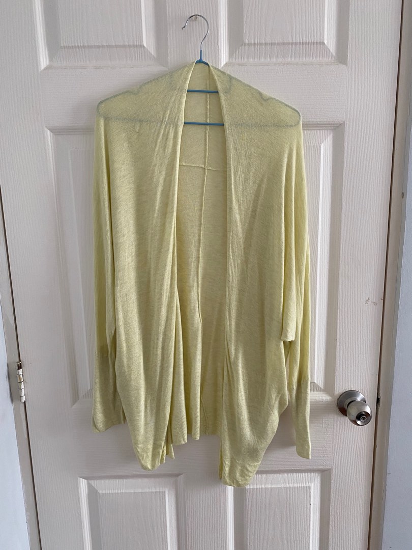 light yellow Long Cardigan 14, Women's Fashion, Coats, Jackets and ...