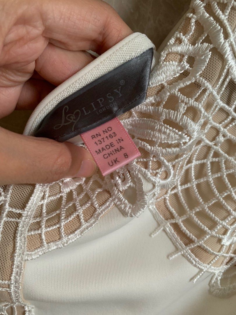 Lipsy lace white dress, Women's Fashion, Dresses & Sets, Dresses on ...