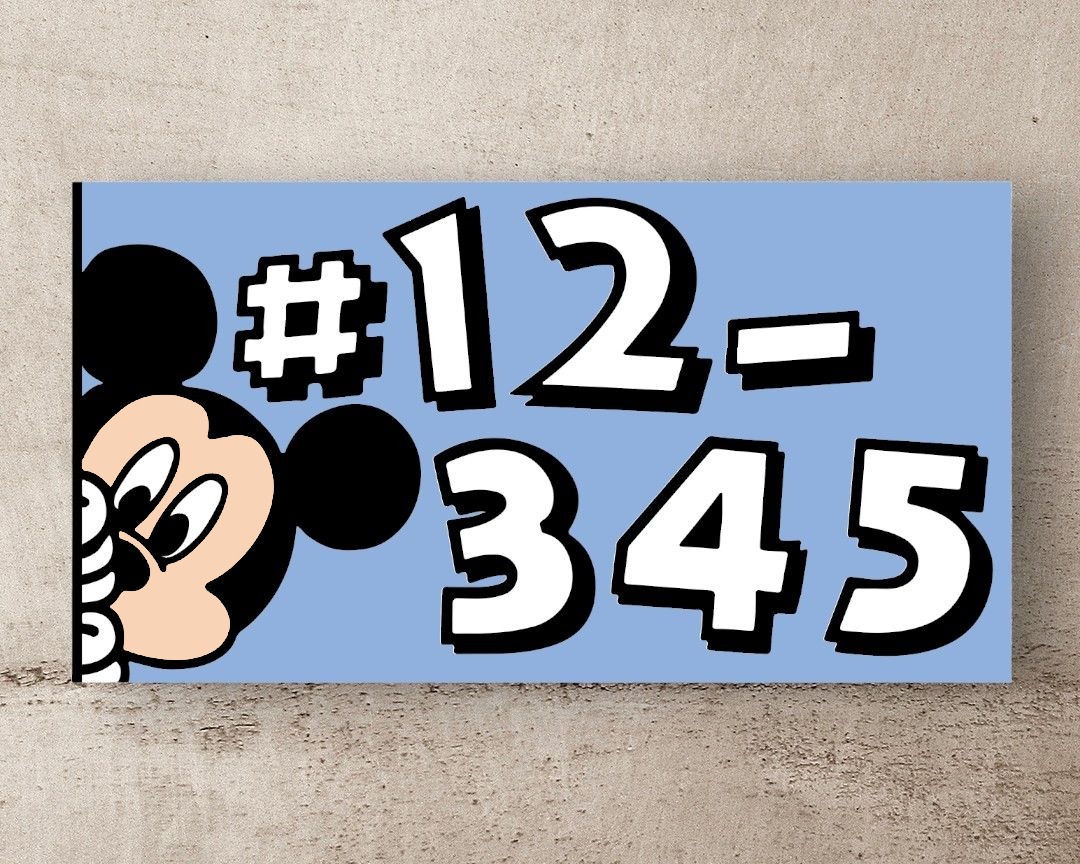 Disney Mickey Themed Customized Signage / Unit Number/ Door Sign ...