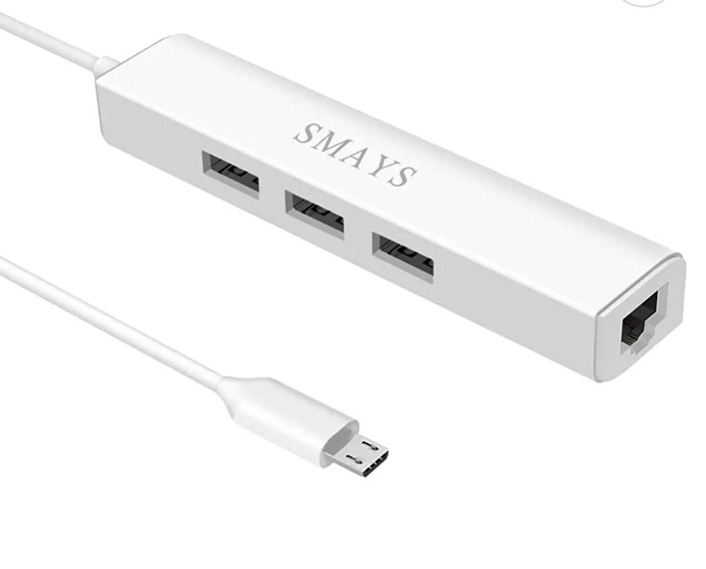 Micro Usb to Ethernet Lan Adapter With 3 Ports Usb Hub For Google Nexus ...
