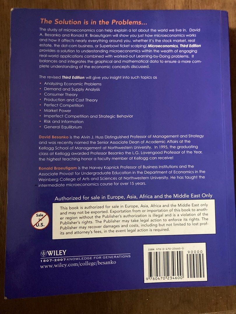 Microeconomics Textbook Hobbies Toys Books Magazines Textbooks