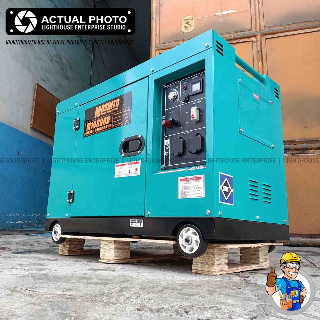 MOSHITO 10KVA Silent Diesel Generator - ATS Ready (M10800D), Furniture ...