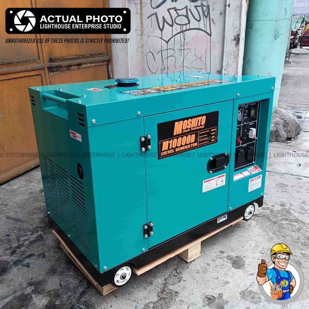 MOSHITO 10KVA Silent Diesel Generator - ATS Ready (M10800D), Furniture ...