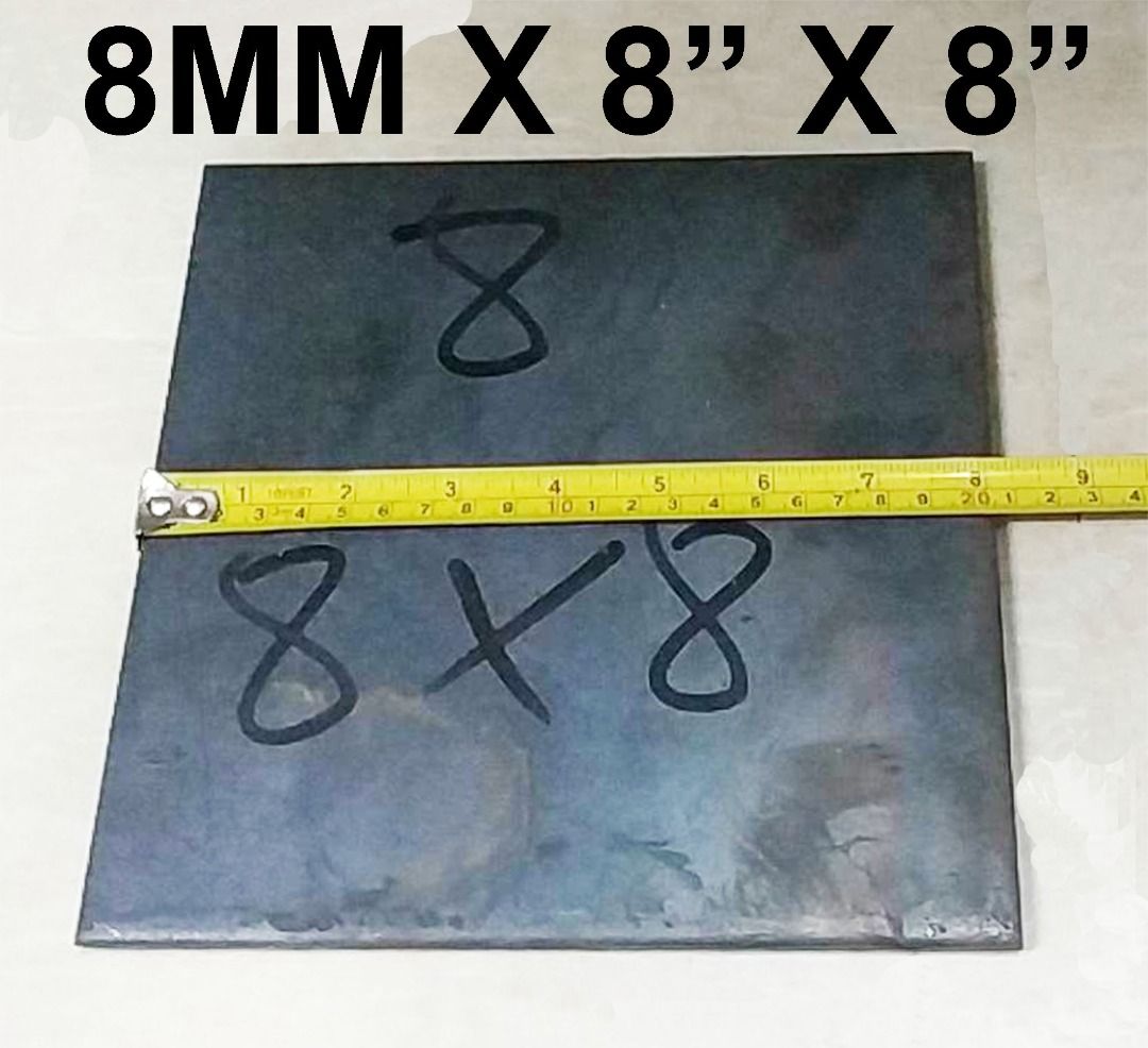 MS BASE PLATE 8MM X 8" X 8" SQUARE MILD STEEL, Furniture & Home Living ...