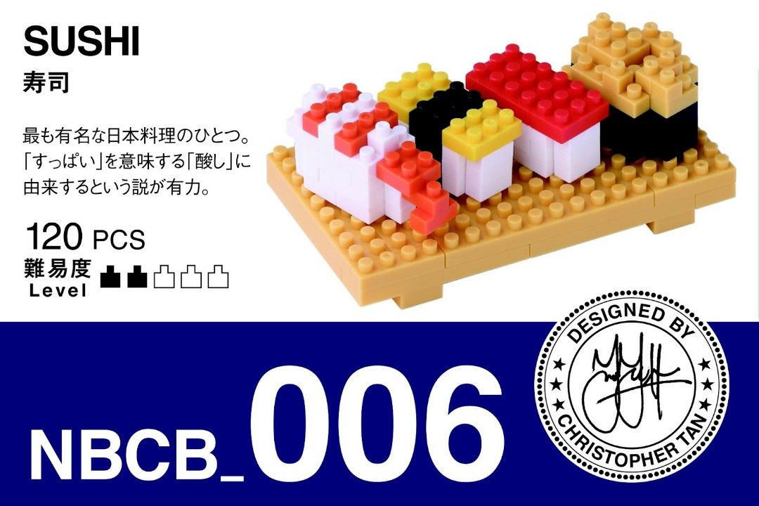 Nanoblock Miniature Food My Japanese Food Series Full Set: Sushi, Temaki, Bento, Ramen Nano ...
