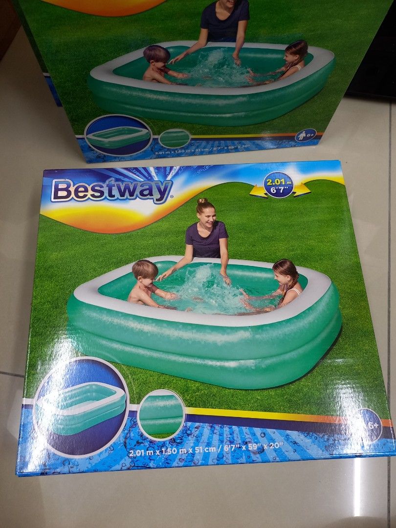 New 2.01m swimming pool, Bestway Brand inflatable indoor big family ...