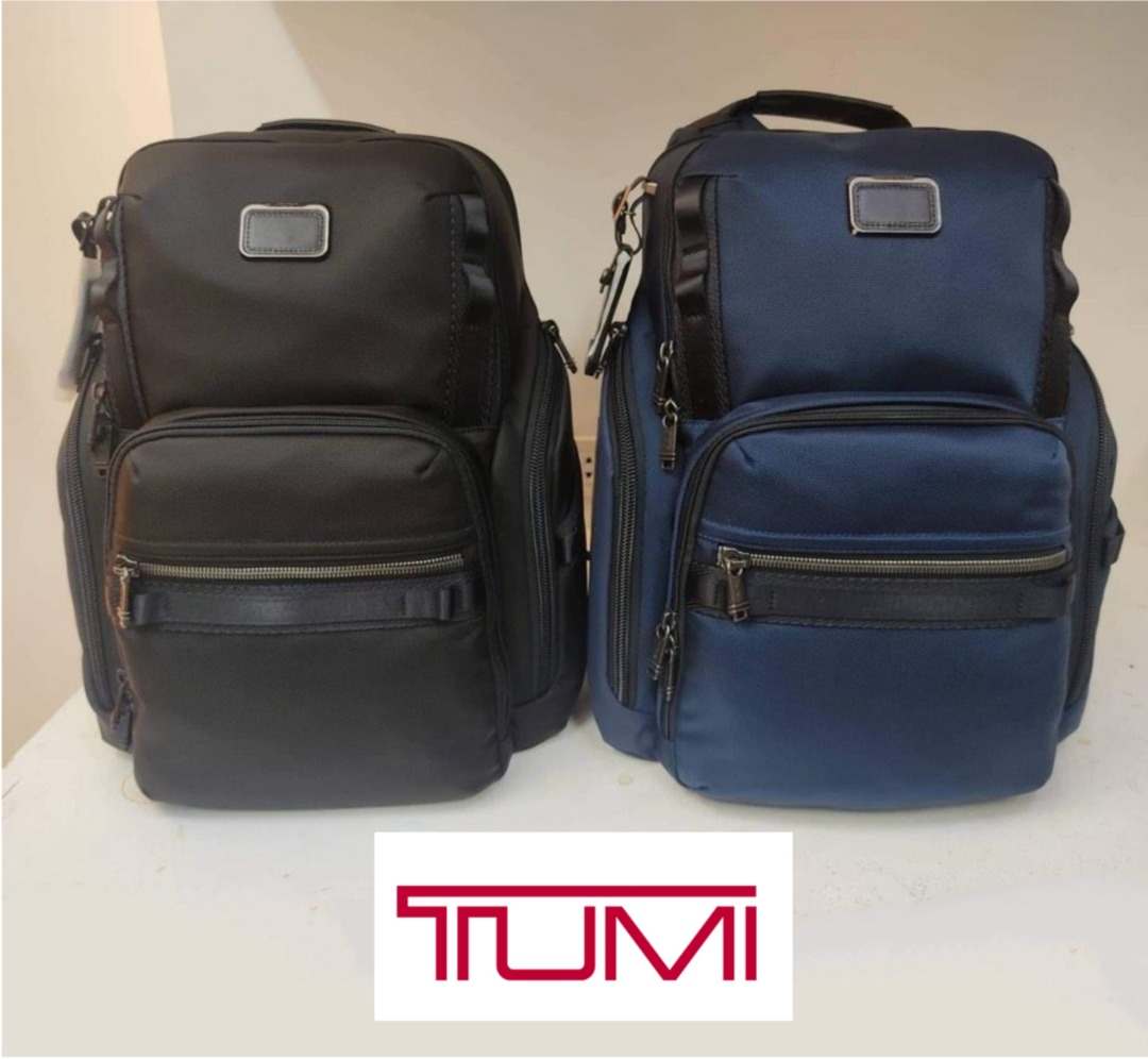 New Tumi Black / Blue Collection Alpha Bravo Navigation Backpack For ...
