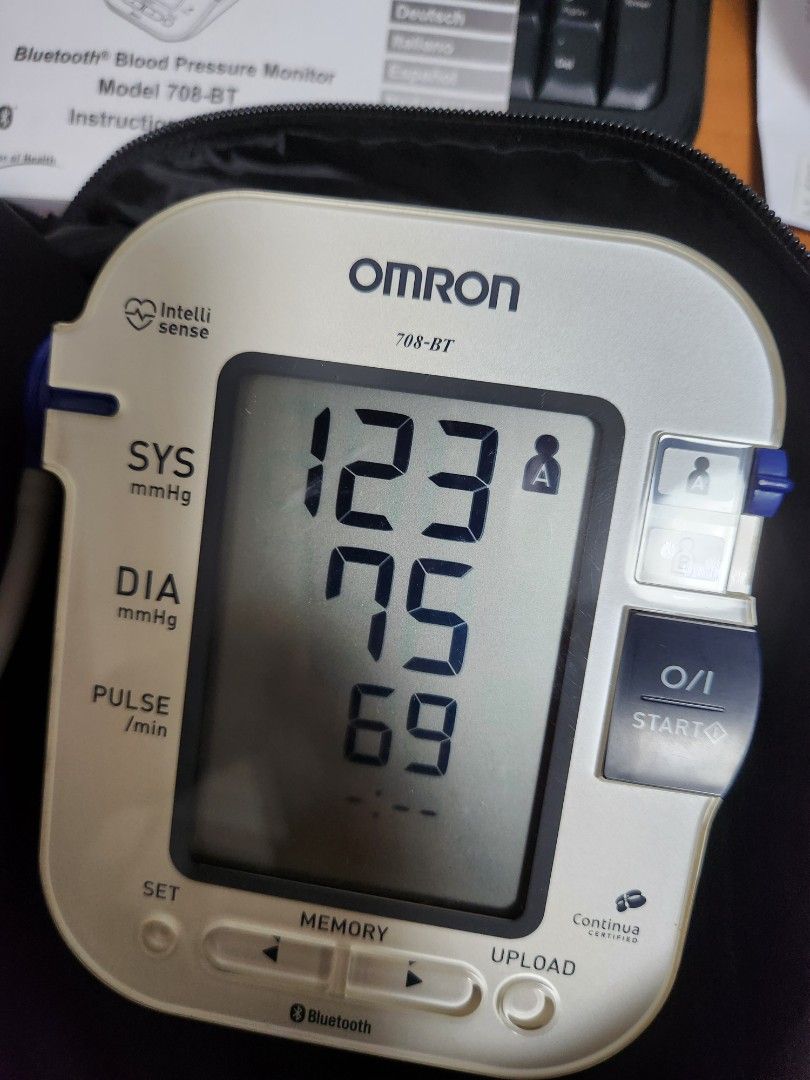 Omron blood pressure measuring machine, Health & Nutrition, Health ...