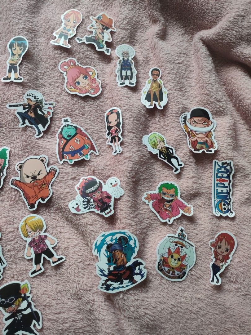 One piece Stickers nami chopper Luffy Sanji, Hobbies & Toys, Stationery ...