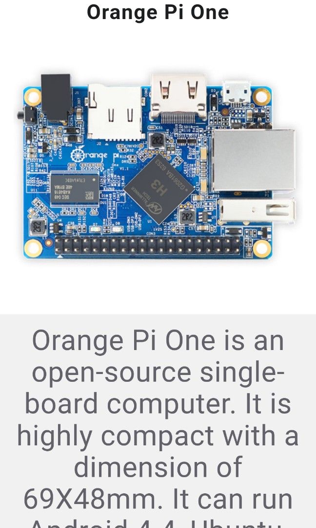 Orange PI One - Hobbyist Mini Computer SBC Motherboard, Computers & Tech, Parts & Accessories ...