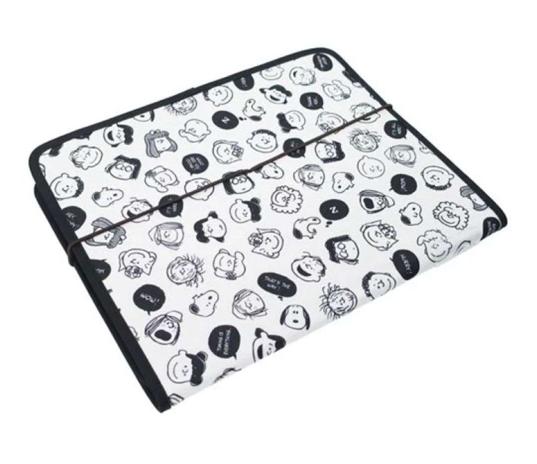 Original Japan Peanuts Snoopy BLACK Large size A4 Accordion Expandable ...