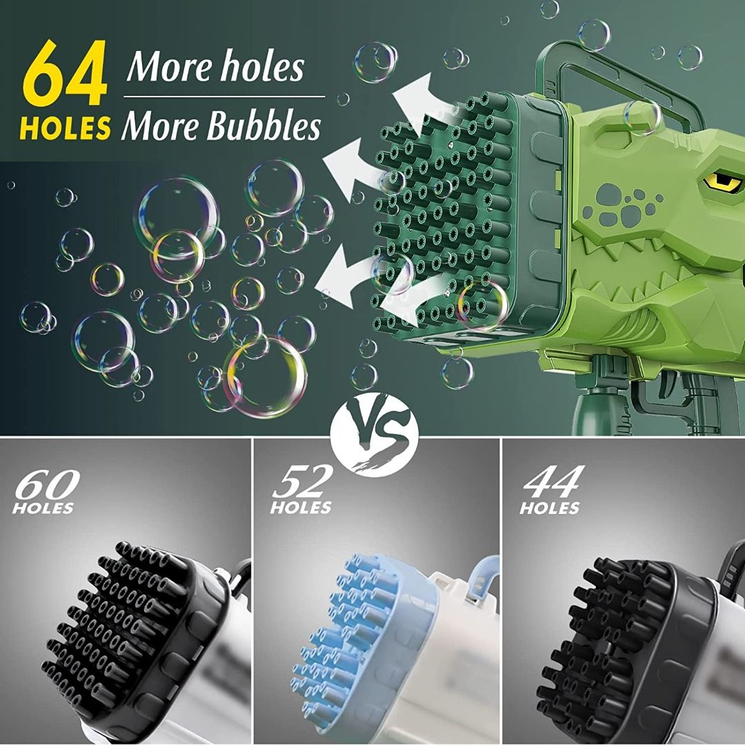 Pitpat 64 Holes Bazooka Bubble Gun - Rocket Boom Bubble Blower ...